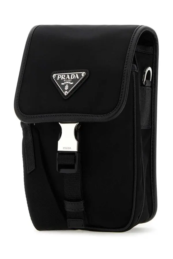 Prada Logo Plaque Buckle Fastened Crossbody Bag