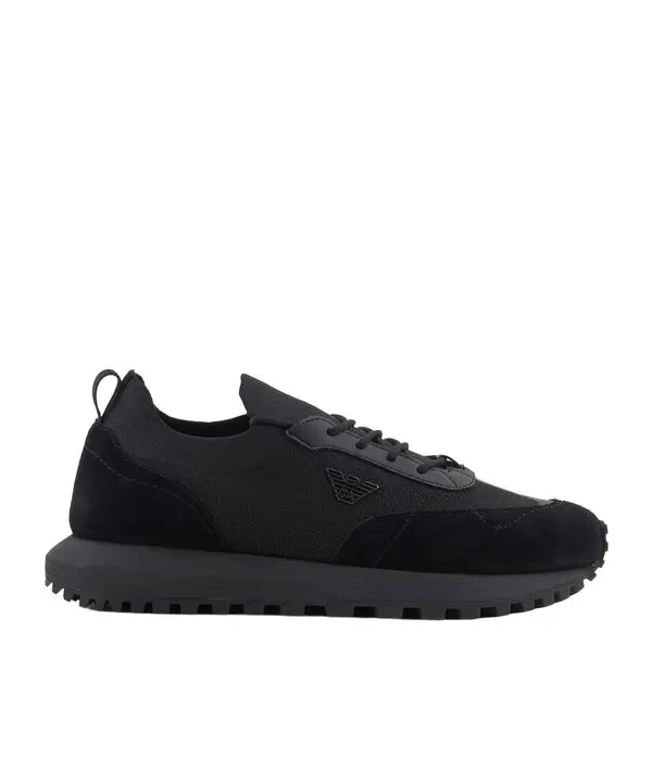 Emporio Armani Logo Plaque Lace-up Sneakers