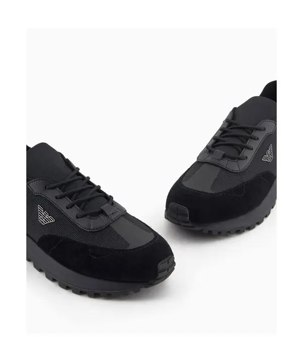 Emporio Armani Logo Plaque Lace-up Sneakers