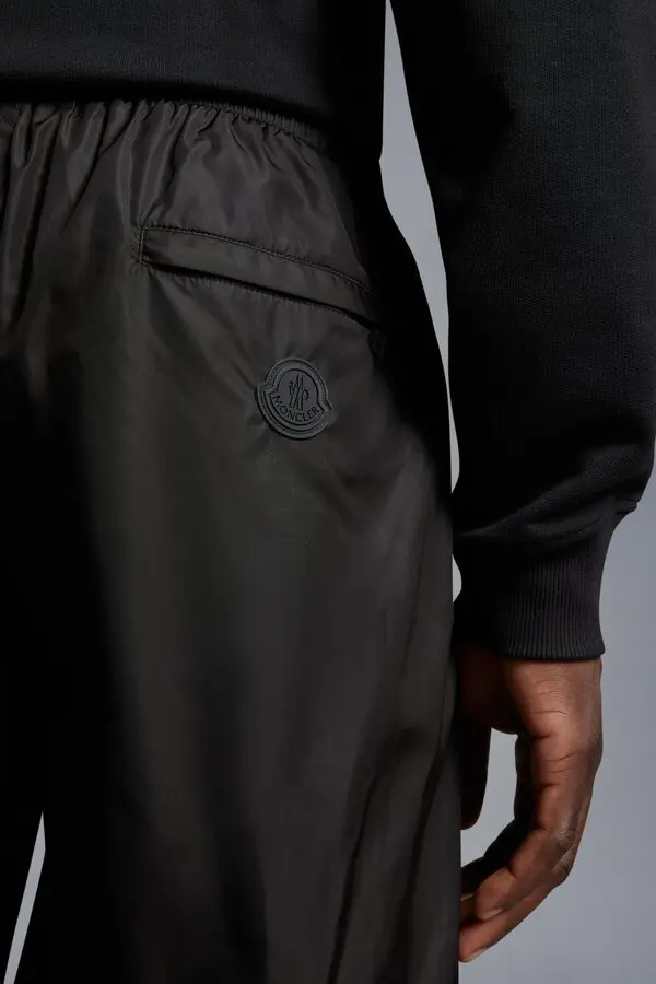 Moncler Logo Patch Nylon Shorts