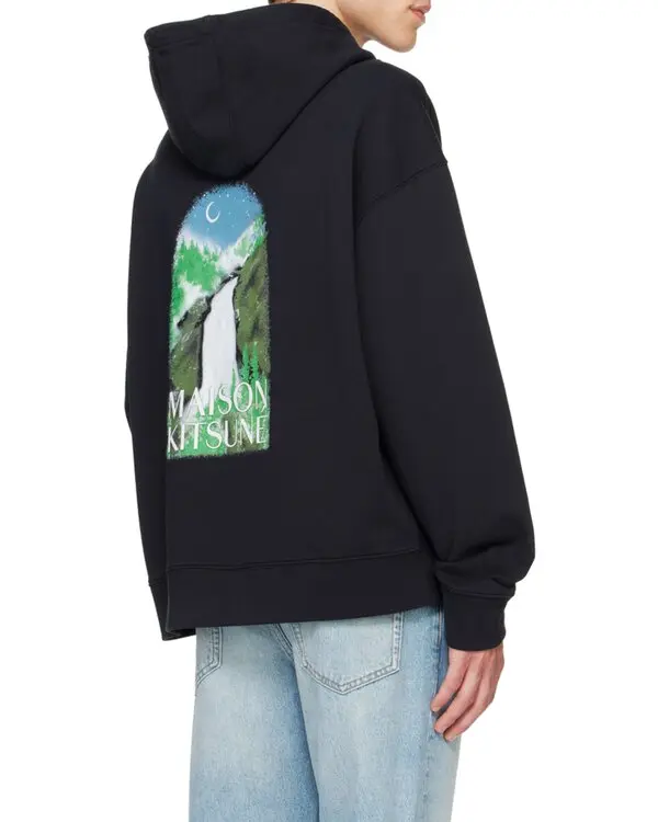 Maison Kitsuné Graphic Printed Drawstring Hoodie