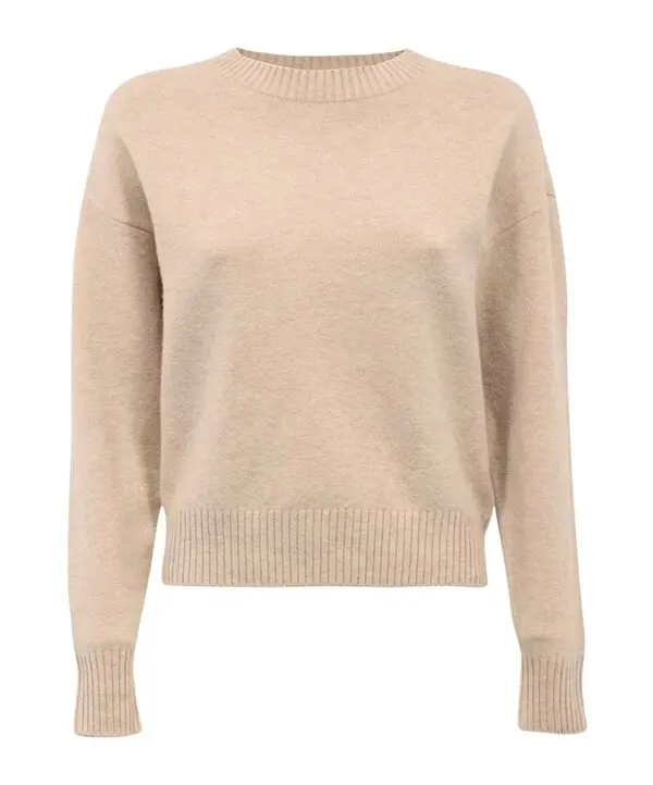 YVES SALOMON Long-sleeved Ribbed Sweater