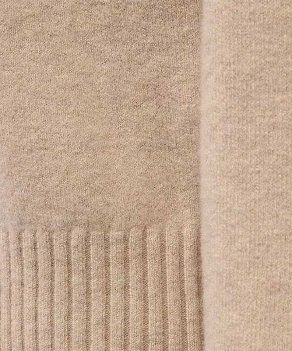 YVES SALOMON Long-sleeved Ribbed Sweater