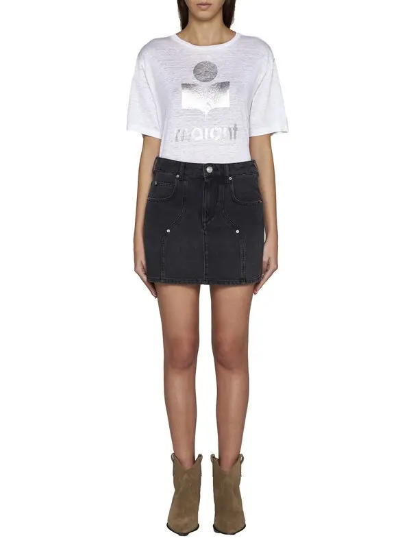 Isabel Marant Étoile Logo Printed Crewneck T-shirt