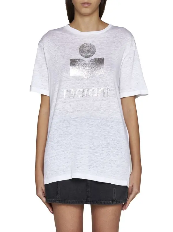 Isabel Marant Étoile Logo Printed Crewneck T-shirt