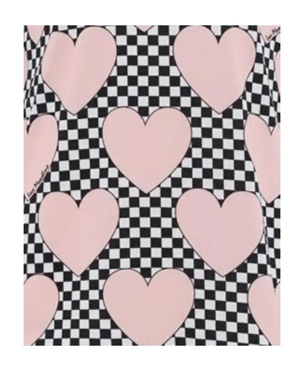 Moschino Checkered Love Print T-shirt