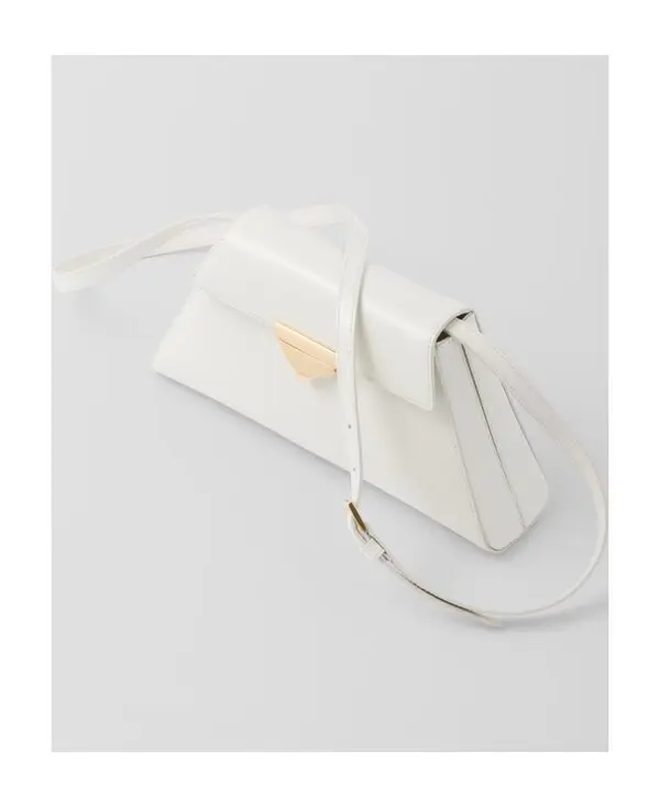 Prada Triangle Logo Foldover Top Shoulder Bag