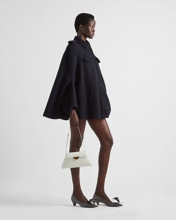 Prada Triangle Logo Foldover Top Shoulder Bag
