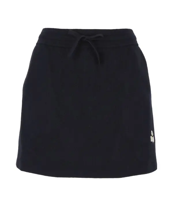 Isabel Marant Étoile Amaline Knitted Drawstring Mini Skirt - Black