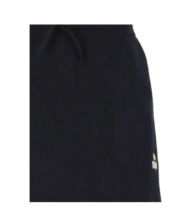 Isabel Marant Étoile Amaline Knitted Drawstring Mini Skirt - Black