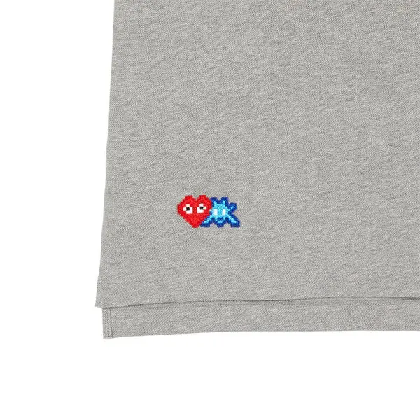 Play Comme Des Garcon Logo-appliqué Cotton Polo Shirt