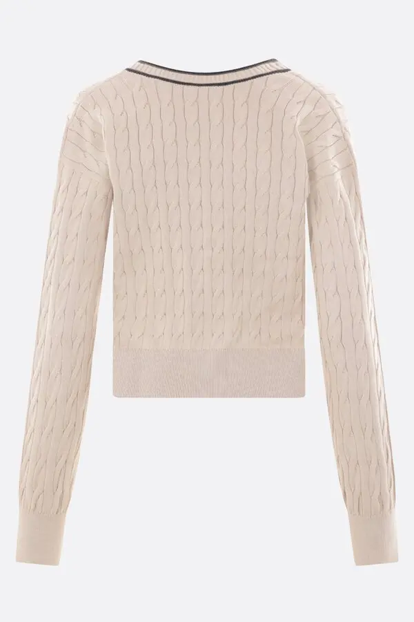 Brunello Cucinelli Cable-knit V-neck Jumper