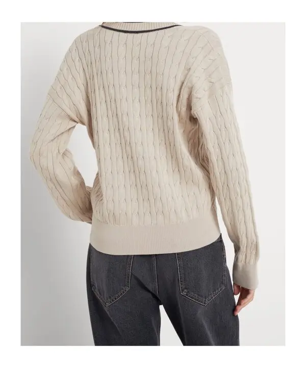 Brunello Cucinelli Cable-knit V-neck Jumper