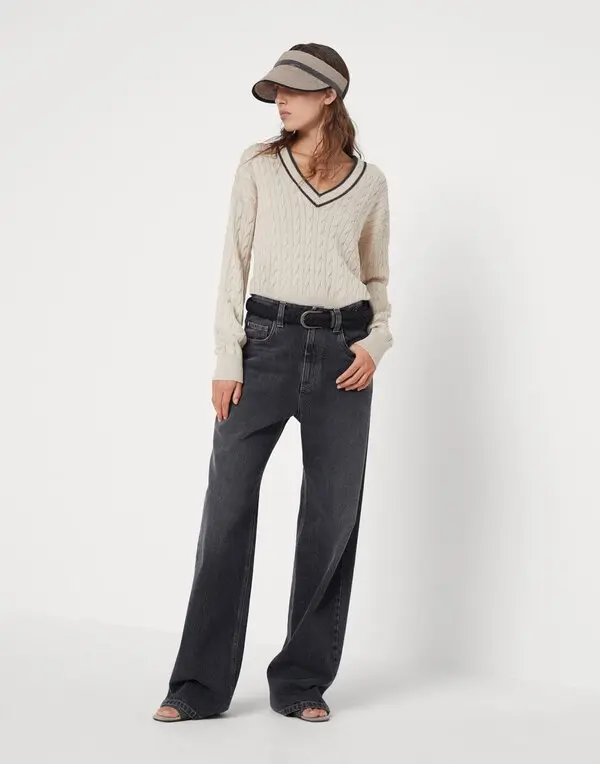 Brunello Cucinelli Cable-knit V-neck Jumper