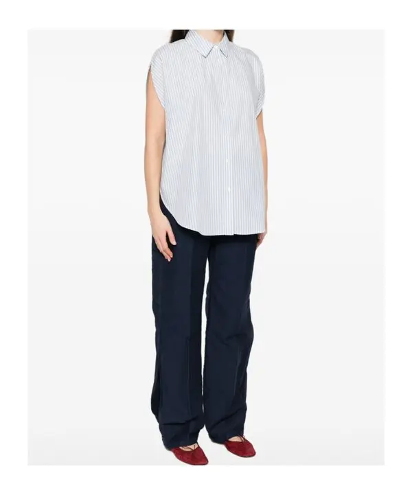 Woolrich Long Sleeve Striped Shirt - Clear Blue