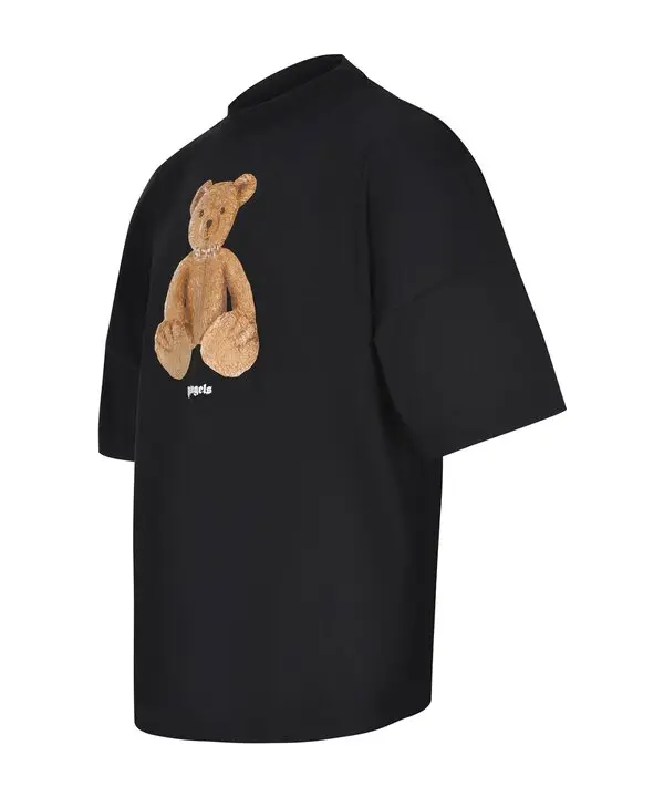 Palm Angels Bear Printed Ovesize T-shirt - Black
