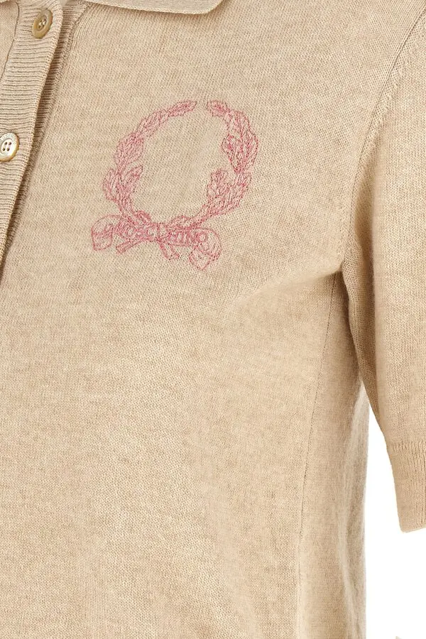 Moschino Embroidered Polo Jumper