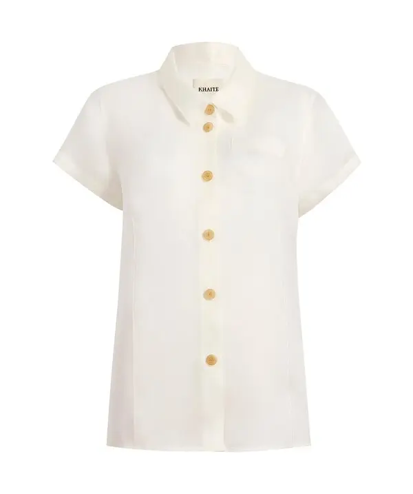 Khaite Keefe Silk Organza Shirt - White
