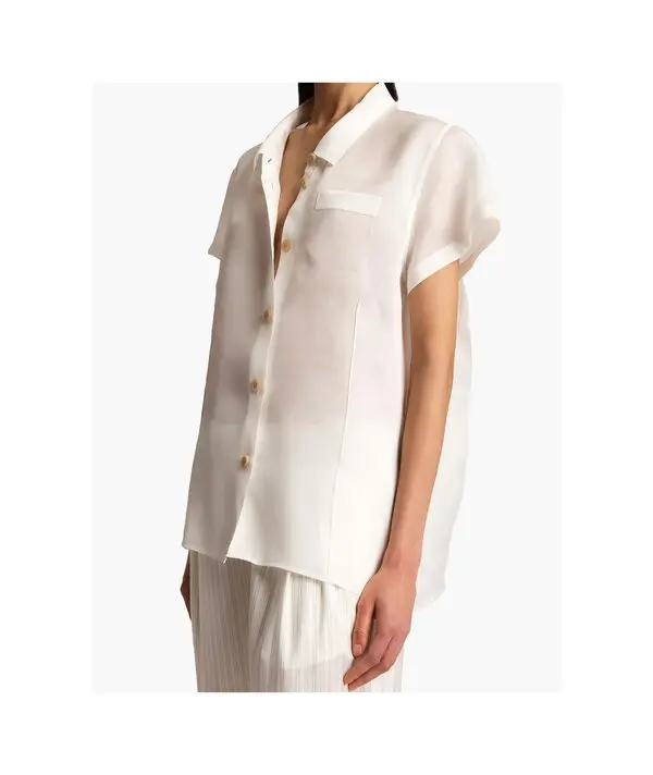 Khaite Keefe Silk Organza Shirt - White