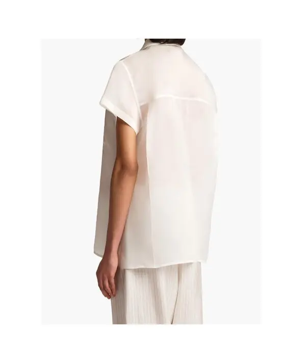 Khaite Keefe Silk Organza Shirt - White