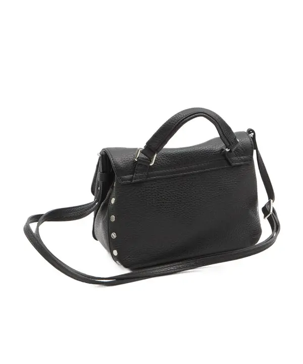 ZANELLATO Studded Top Handle Shoulder Bag - Black