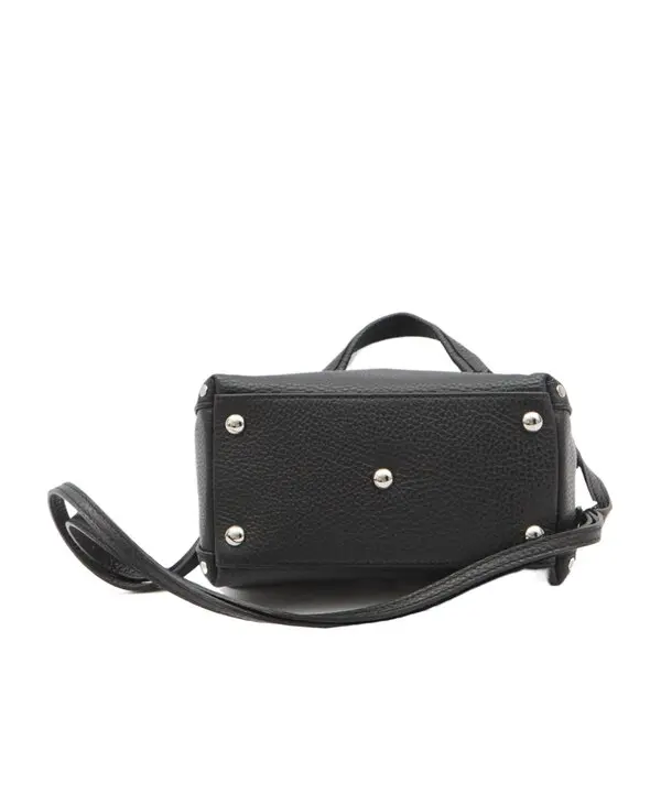 ZANELLATO Studded Top Handle Shoulder Bag - Black
