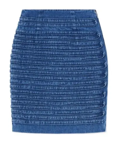 Versace High-waist Panel-detailed Denim Mini Skirt