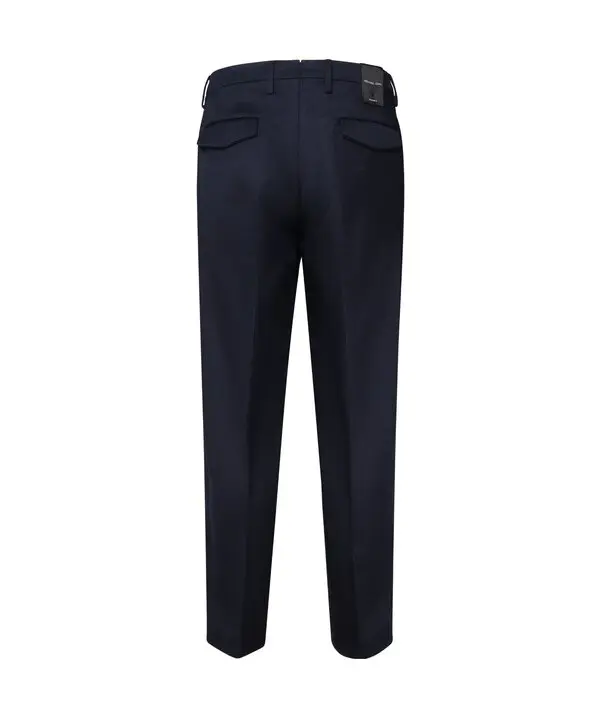 MICHAEL COAL Tailored Zip Closure Pants - Navy