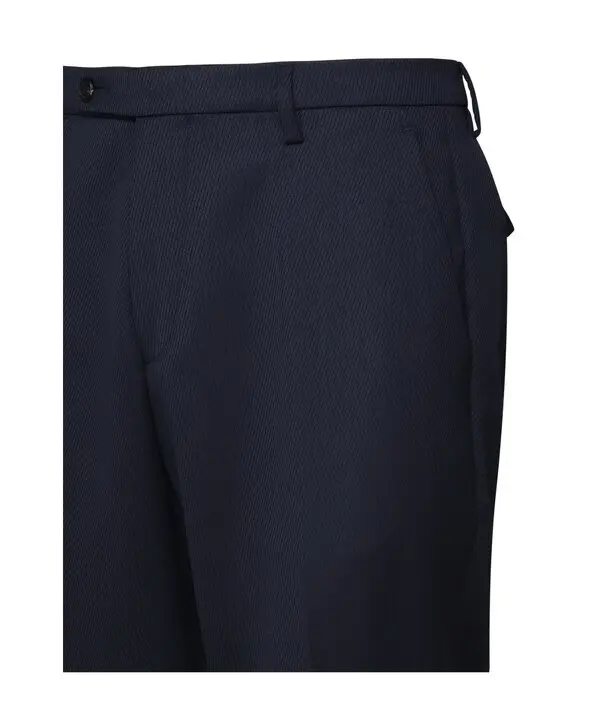MICHAEL COAL Tailored Zip Closure Pants - Navy