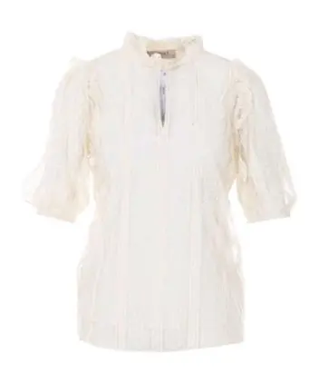 TWINSET Short-sleeved Lace Blouse - White
