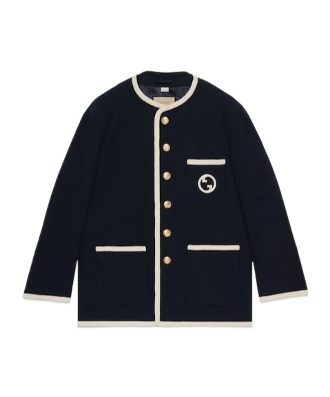 Gucci Chlorophyll Formula Embroidered Tweed Jacket
