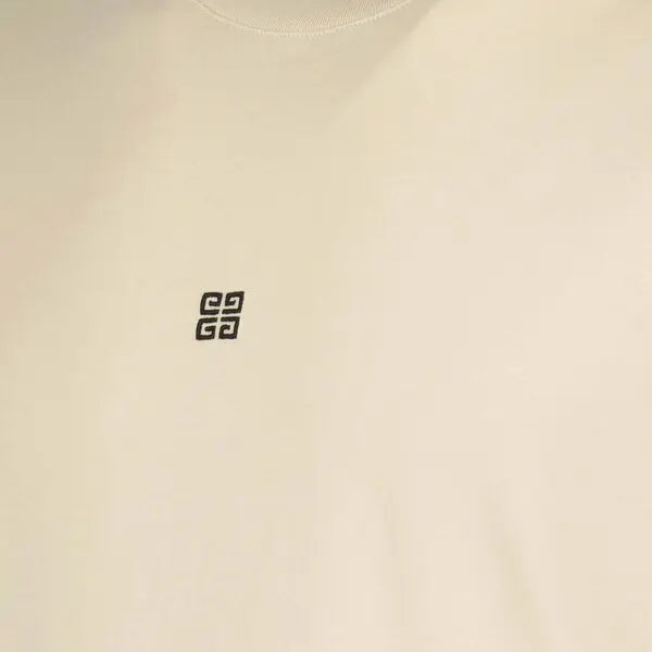 Givenchy 4g Embroidered Crewneck T-shirt - Light Beige