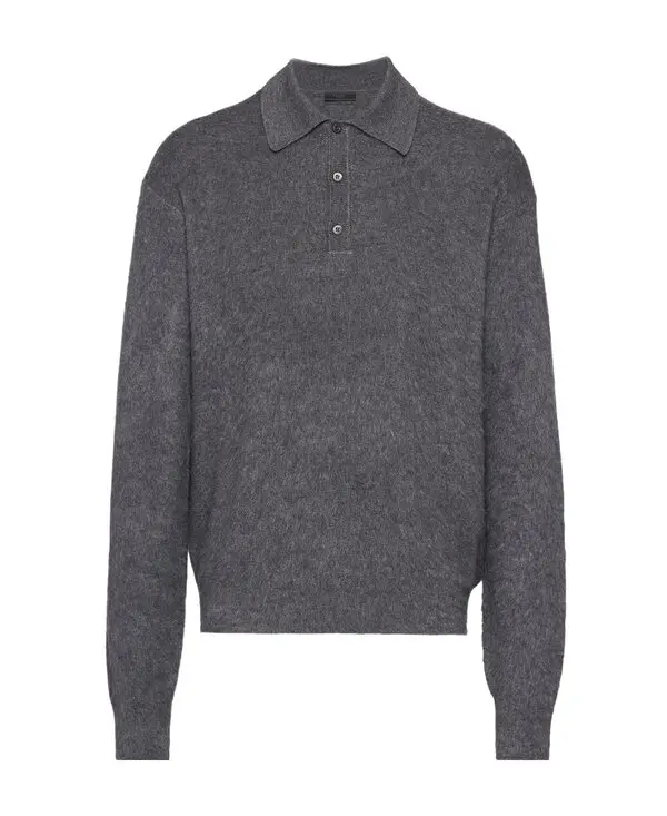 Prada Cashmere And Silk Polo Sweater