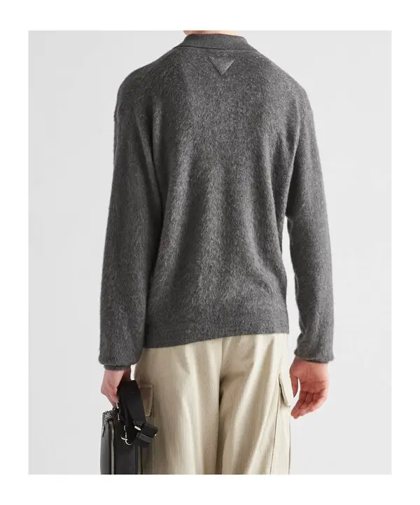 Prada Cashmere And Silk Polo Sweater