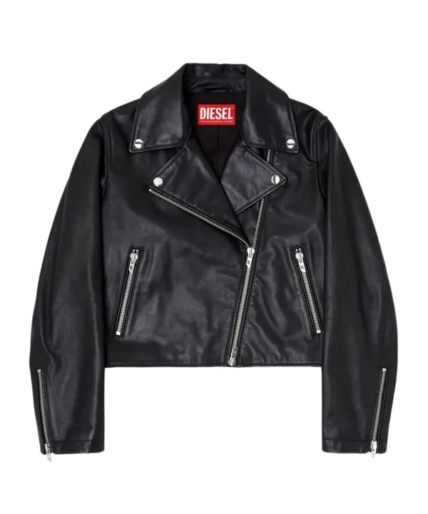 DIESEL® Leather Biker Jacket - Black