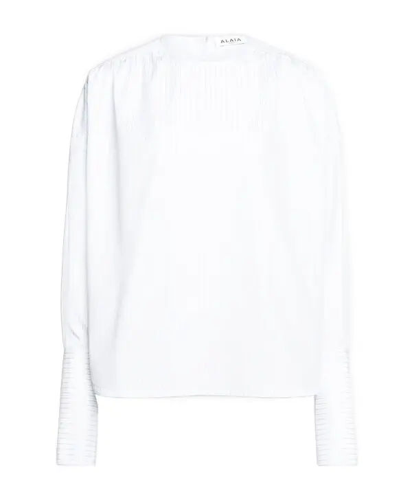 Alaïa Ruched Long-sleeve Shirt