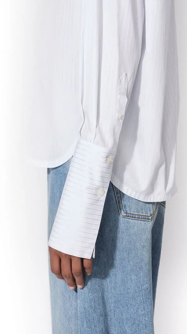 Alaïa Ruched Long-sleeve Shirt