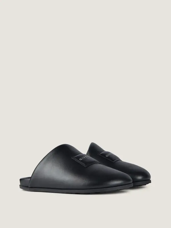 Givenchy Logo Patch Slippers - Black