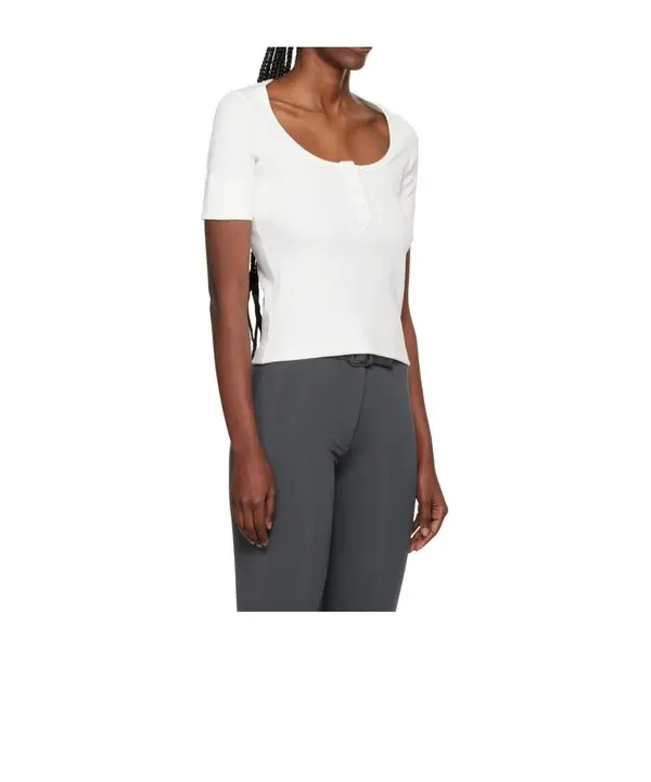 COURREGES Logo Embroidered Top