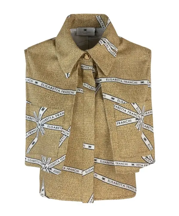 Elisabetta Franchi Sleeveless Shirt With Logo Print