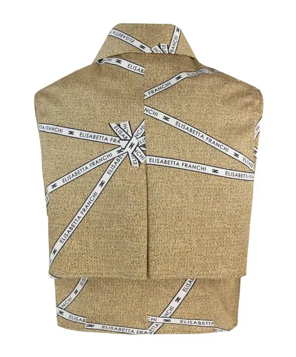Elisabetta Franchi Sleeveless Shirt With Logo Print