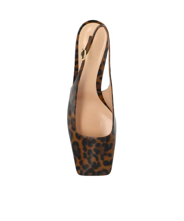 GIANVITO ROSSI Christina Sling 55mm Leopard Print Pumps - Black