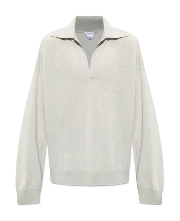 Bottega Veneta Embroidered Knitted Polo Shirt