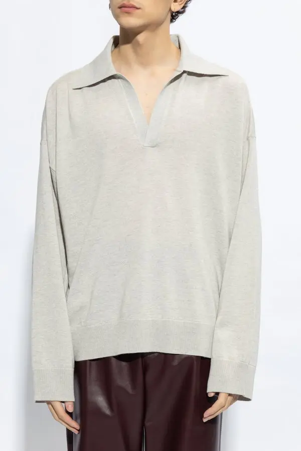 Bottega Veneta Embroidered Knitted Polo Shirt