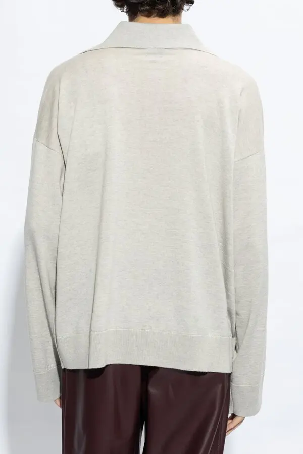 Bottega Veneta Embroidered Knitted Polo Shirt