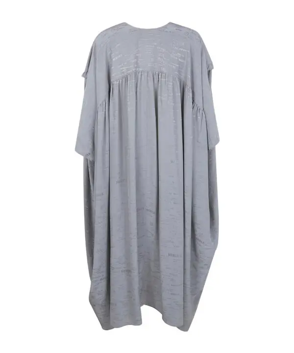 MAISON MARGIELA V-neck Midi Dress With Long Sleeves And Button Closure