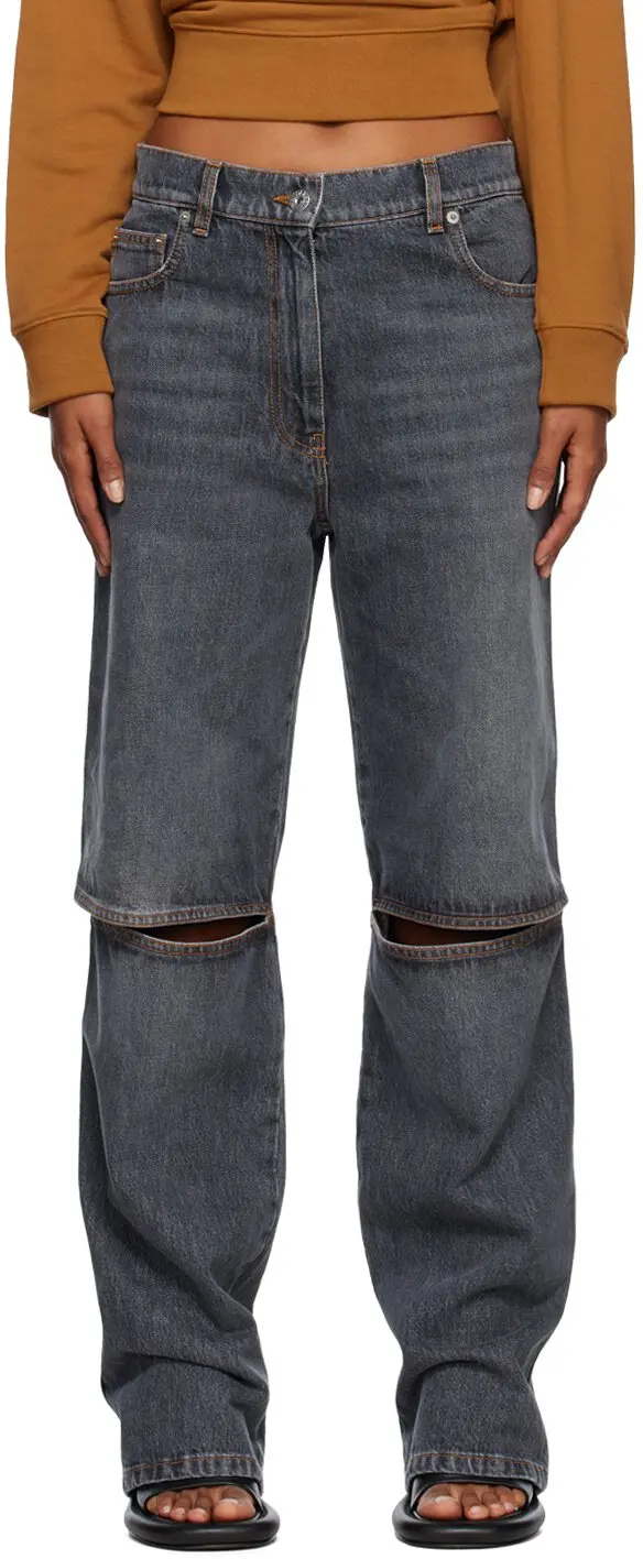 J.W.ANDERSON Jw Anderson Cut-out Detailed Denim Jeans