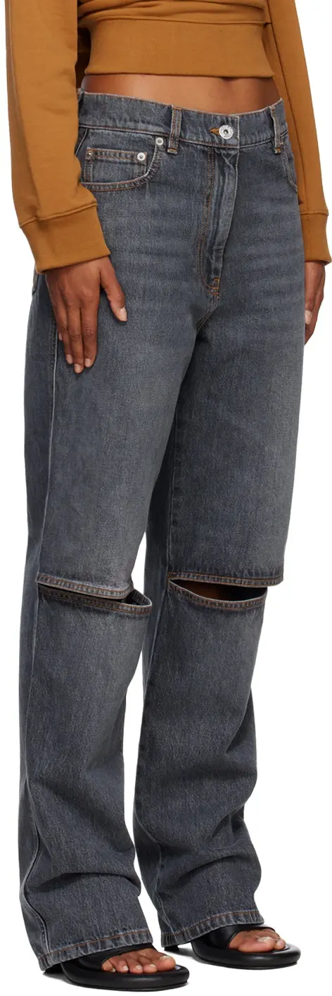 J.W.ANDERSON Jw Anderson Cut-out Detailed Denim Jeans