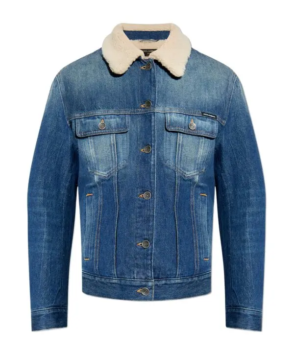 Dolce & Gabbana Logo Plaque Denim Jacket