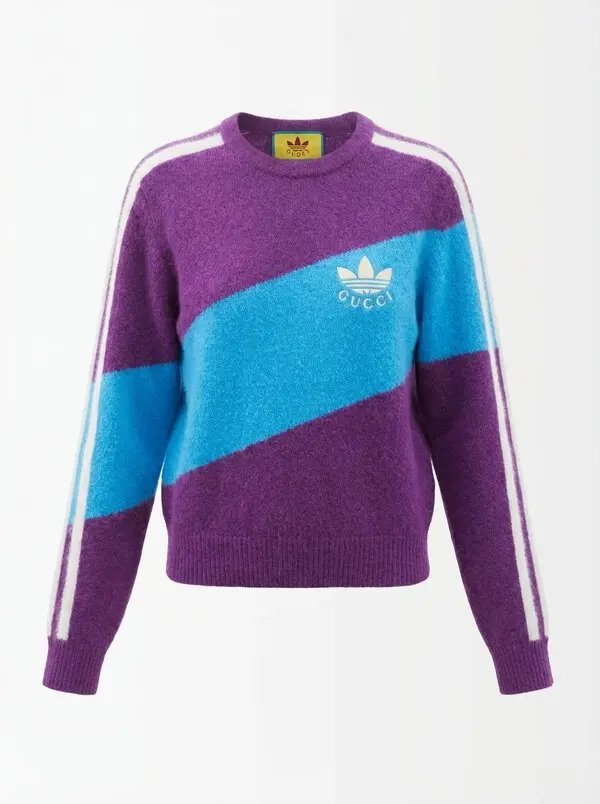Gucci X Adidas Logo Sweater - Purple